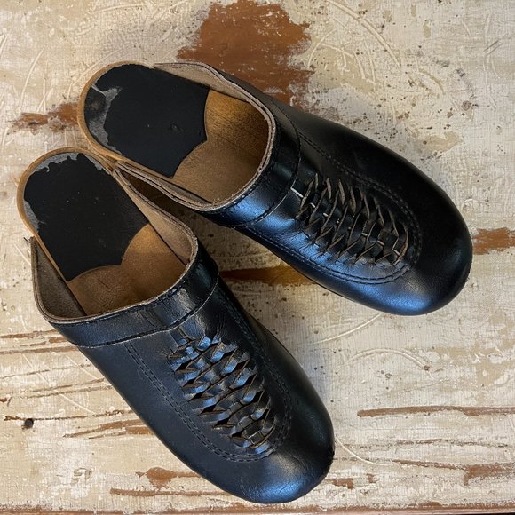 Vintage | Shoes | Vintage Navy Braided Clogs Size 39 Guc | Poshmark